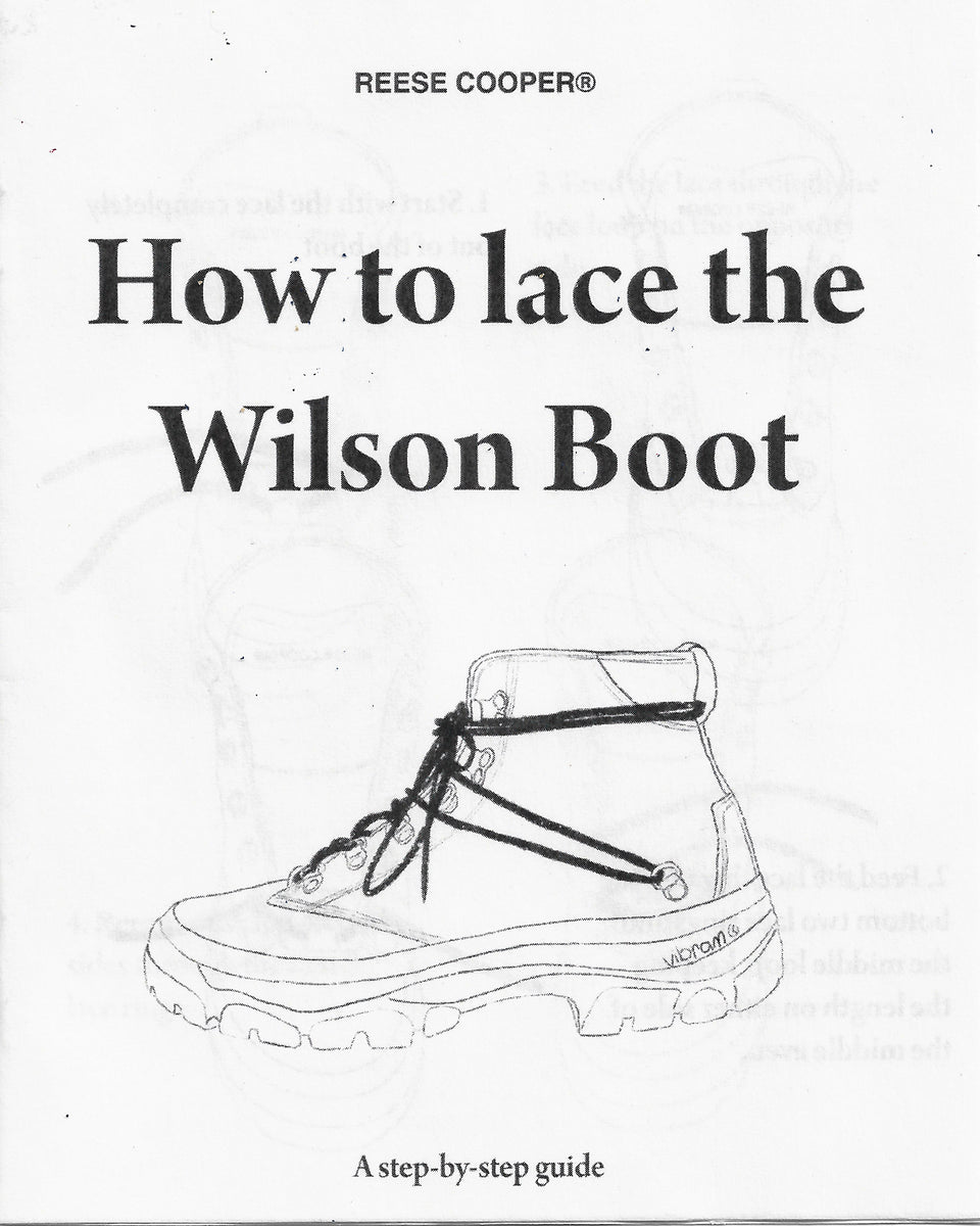 How to Lace the Wilson Boot (The RCI Way) – REESE COOPER®