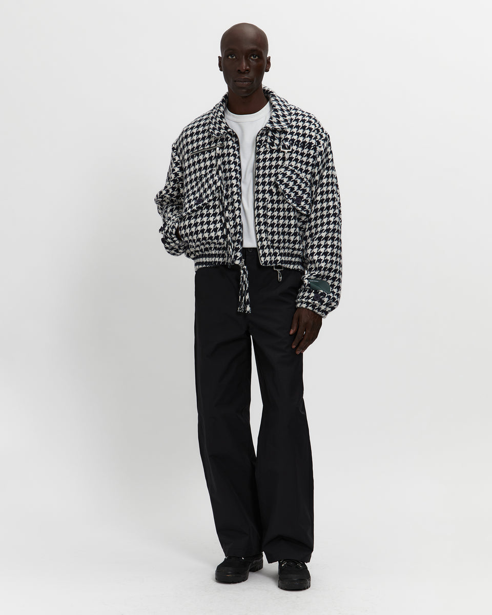 Houndstooth Storm Flap Jacket in Navy & White – REESE COOPER®