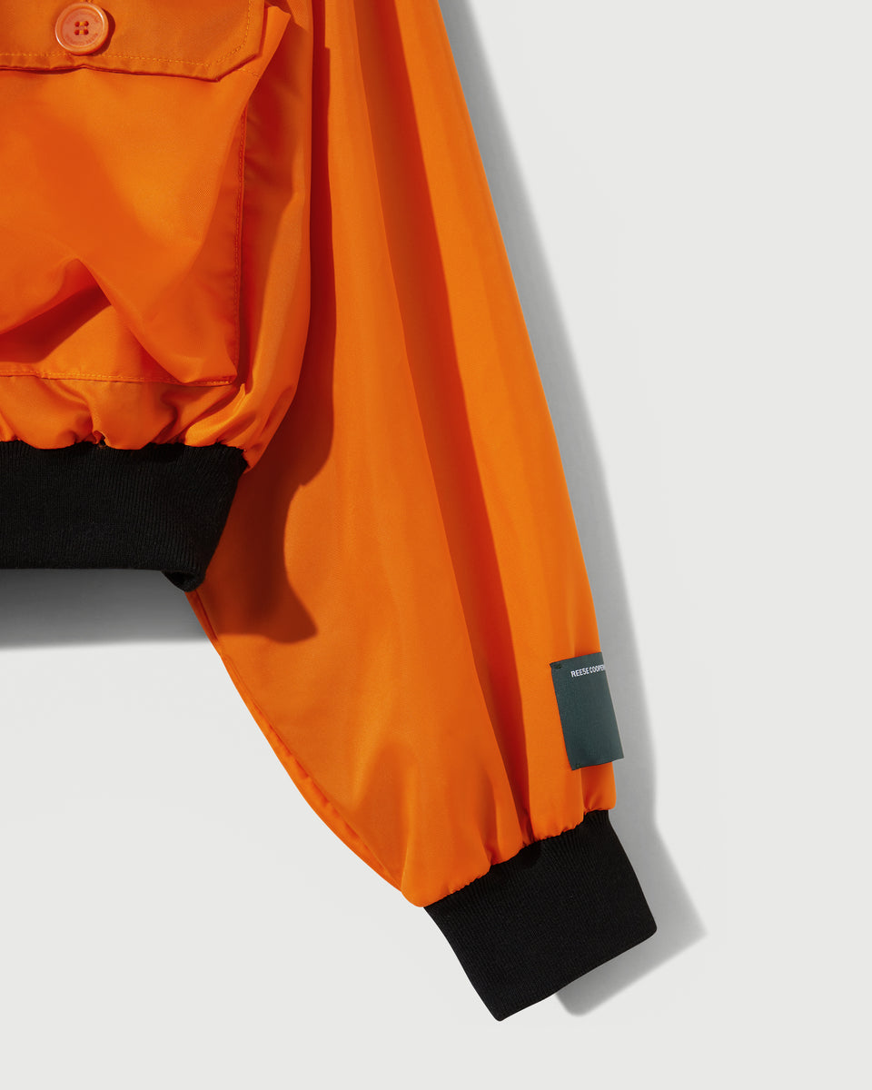 RCI Reserve: Bomber Jacket in Orange Nylon Twill – REESE COOPER®